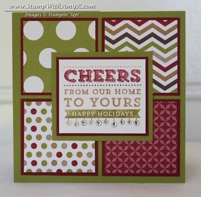 Cheers Single Stamp Square Card – Stamp With Amy K