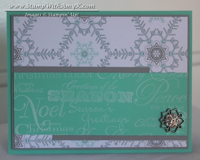 Quick Winter Frost Holiday Card – Stampin’ Up! – Stamp With Amy K