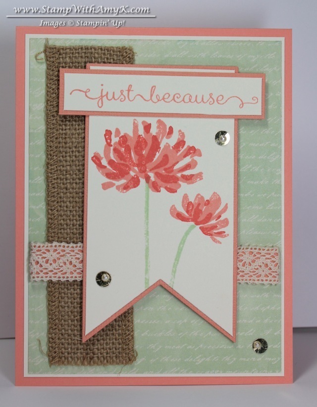 Too Kind Just Because Card – Stampin’ Up! – Stamp With Amy K