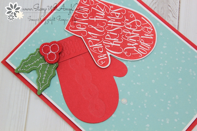 Stampin’ Up! Smitten Mittens CAS Holiday Card – Stamp With Amy K