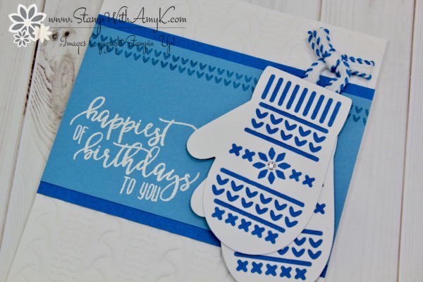 Stampin’ Up! Smitten Mittens CAS Birthday Card – Stamp With Amy K