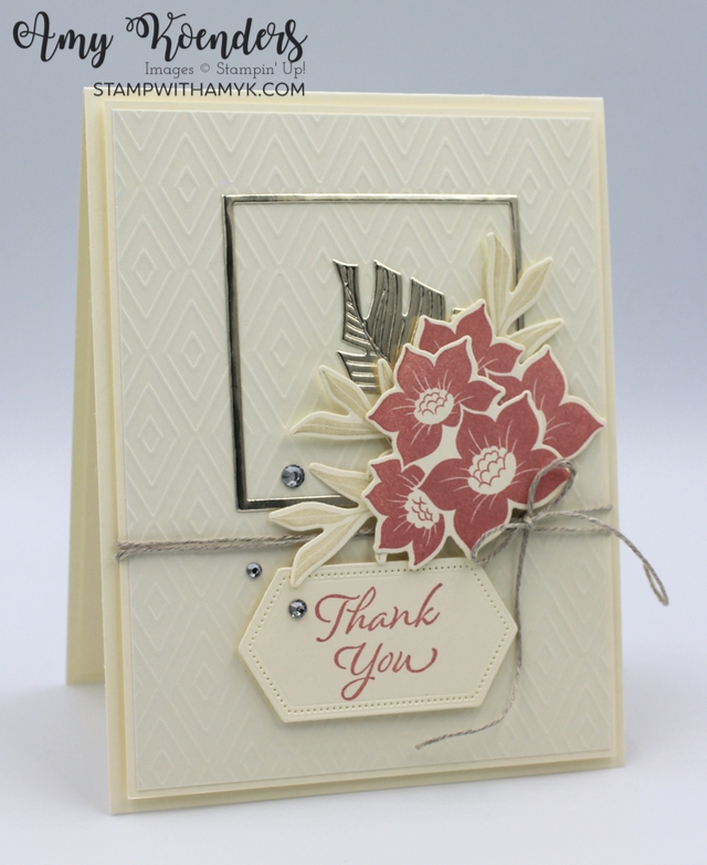 Stampin’ Up! Tranquil Thoughts Thank You Card With Video Tutorial – Stamp With Amy K