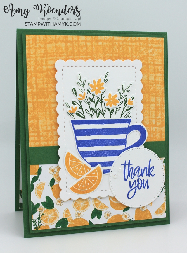 Stampin’ Up! Cup Of Tea Thank You Card with Video Tutorial – Stamp With ...