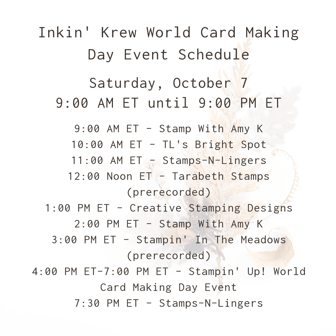 Inkin’ Krew World Card Making Day Event Page Is Open! – Stamp With Amy K