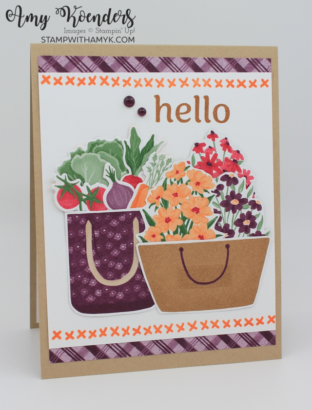 Stampin’ Up! Market Goodness Hello Card With Video Tutorial – Stamp ...