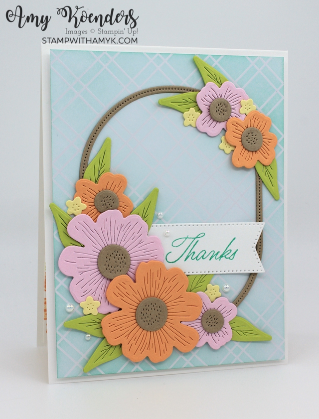 Stampin’ Up! Impressions Abloom Thanks Card – Stamp With Amy K