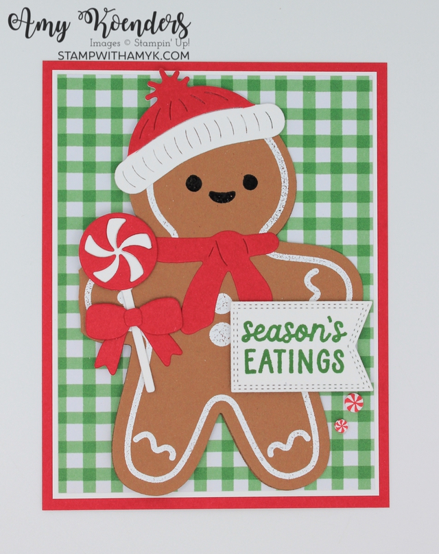 Stampin’ Up! Gingerbread Man Fun Fold Christmas Card – Stamp With Amy K