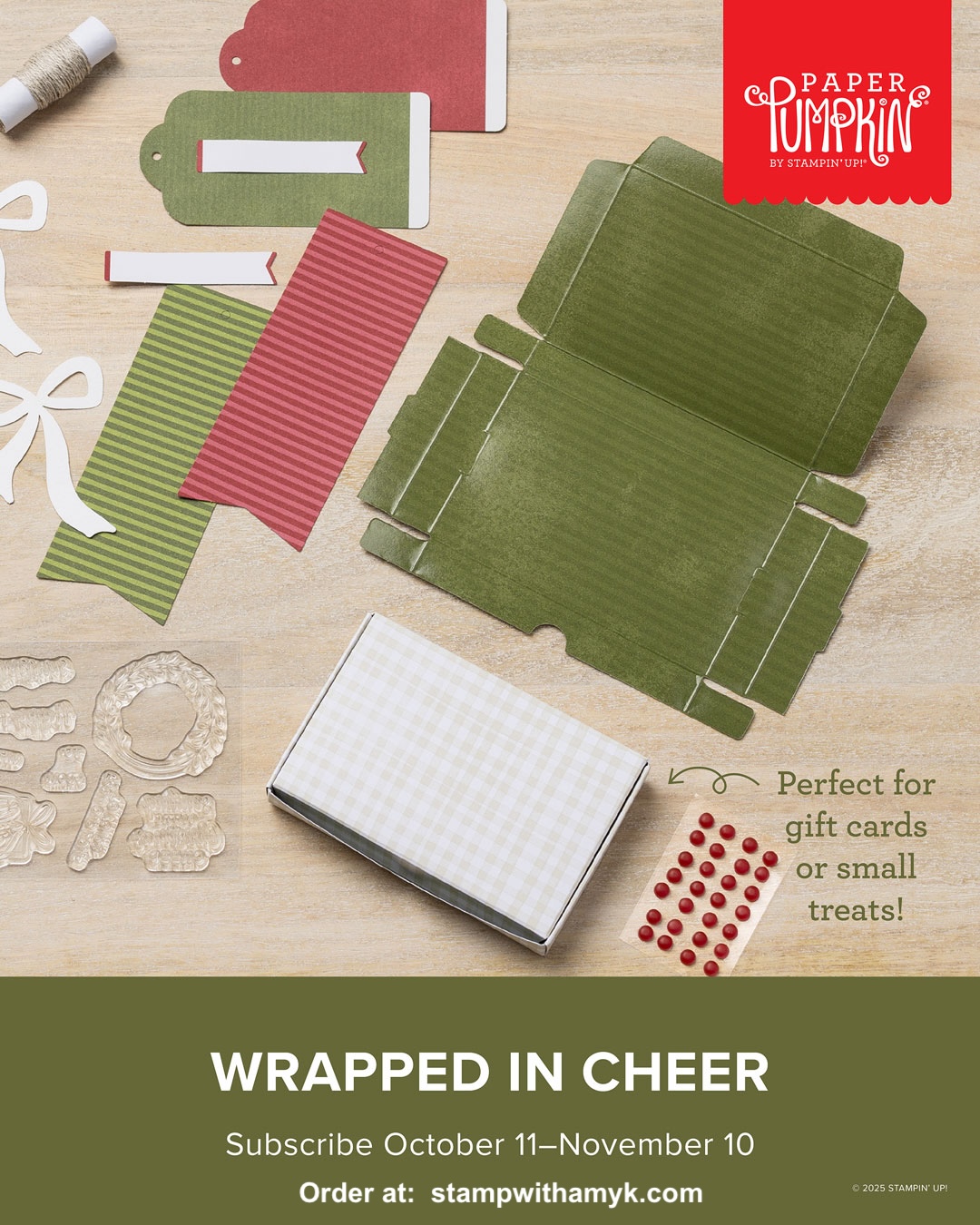 Stampin’ Up! October Paper Pumpkin Kit – Cozy Christmas – Stamp With Amy K