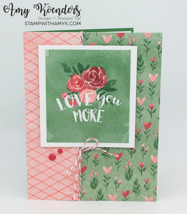 Stampin’ Up! Love Notes Mix & Match DSP Valentine Card – Stamp With Amy K