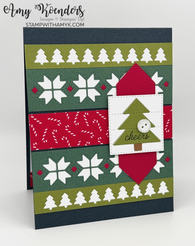 Stampin’ Up! Stitched Stocking Cheers Christmas Card – Stamp With Amy K